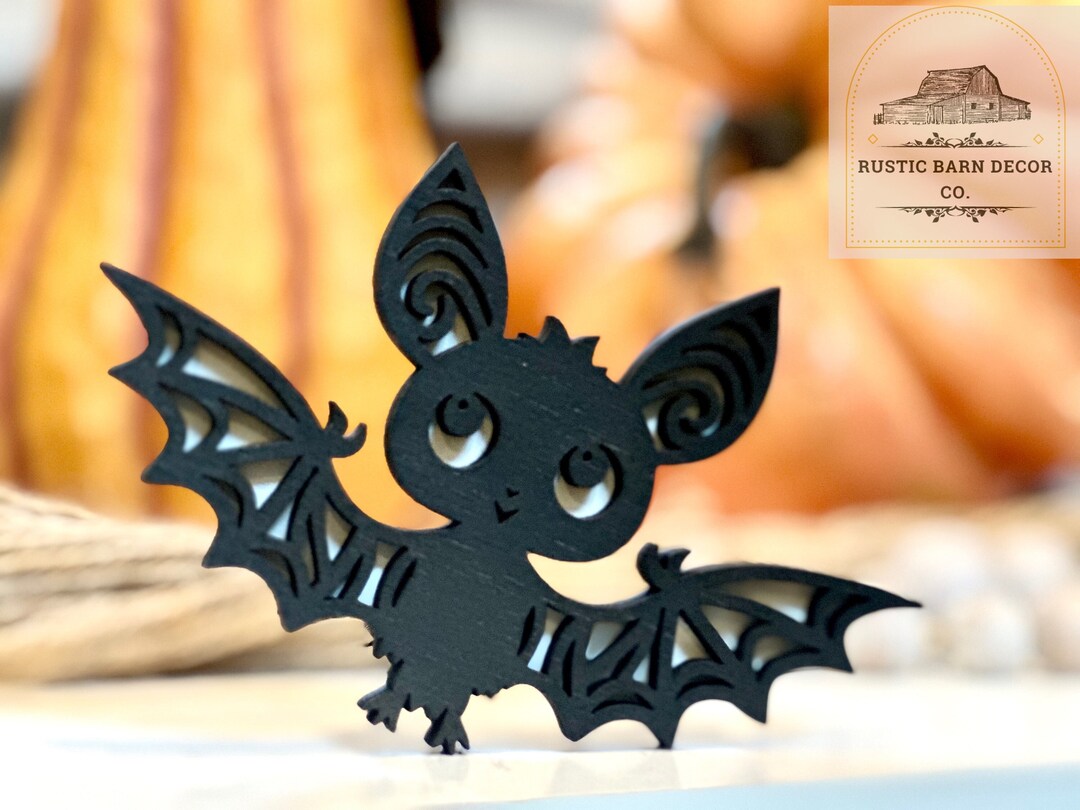 Halloween Bat | Halloween Mini Signs | Tiered Tray Decor | Wooden Sign ...