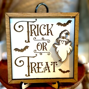 Halloween Tiered Tray Decor | Ghost Decor | Hey Boo Sign | Trick or ...
