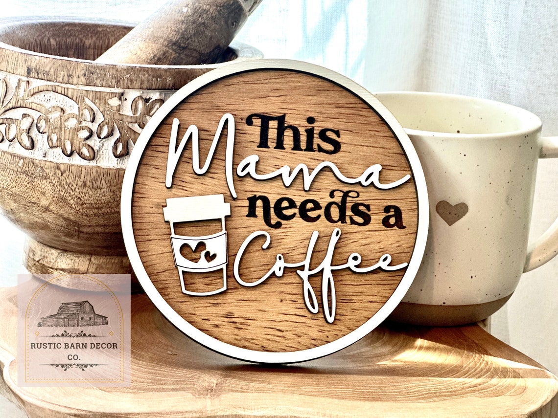 Coffee Bar Signs, Rustic Small Coffee Signs, Coffee Signs, Tiered Tray ...