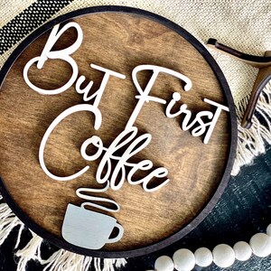 But First Coffee coffee Bar Signrustic Small Coffee Signs - Etsy