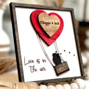 Personalized Couple Wooden Sign, Valentines Day Gift for Her / Him ...