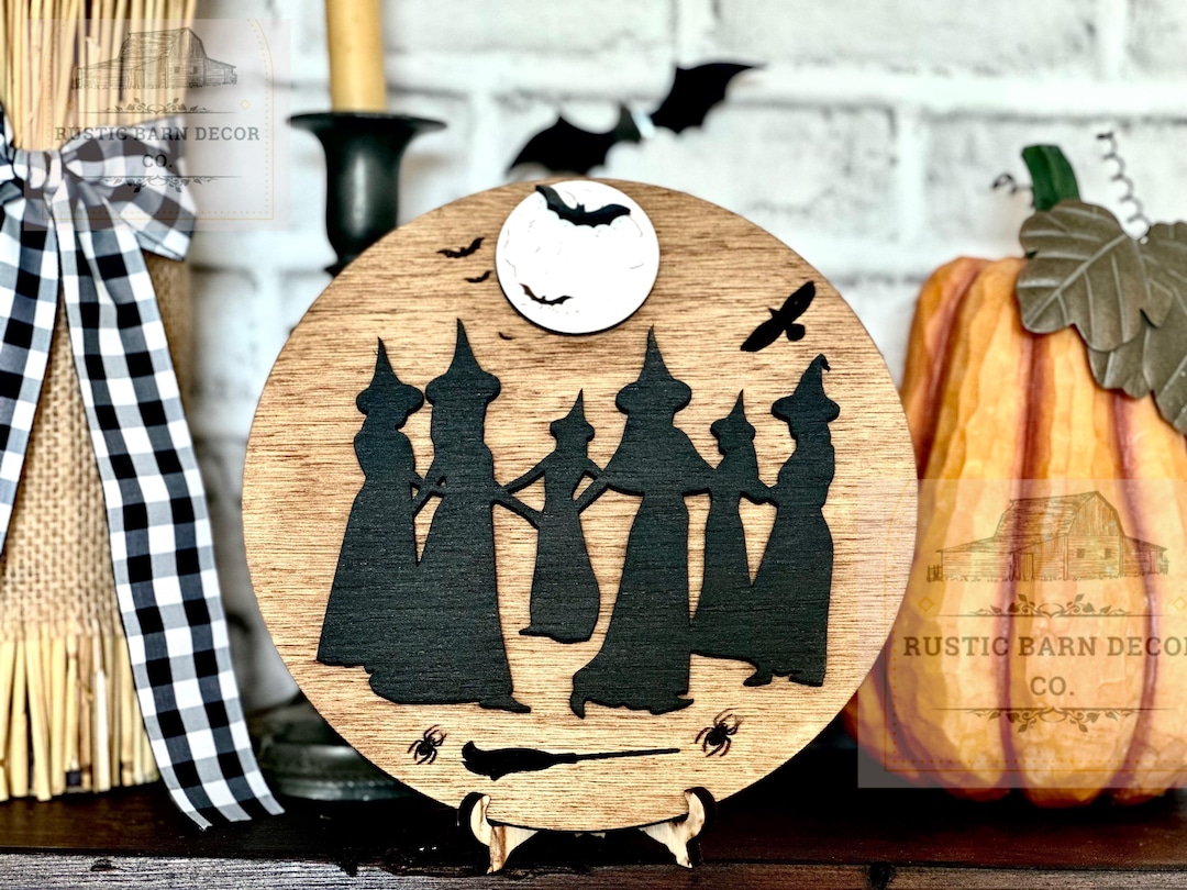 Circle of Witches Dancing | Halloween Home Decor | Witchcraft Art ...