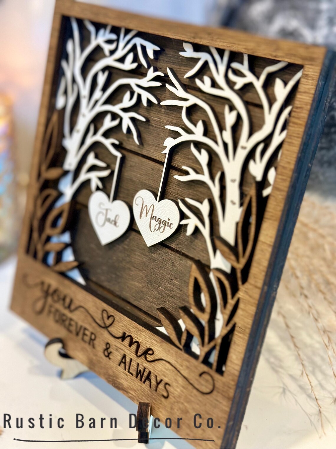 Personalized Wooden Sign With Names, Custom Couples , Anniversary ...