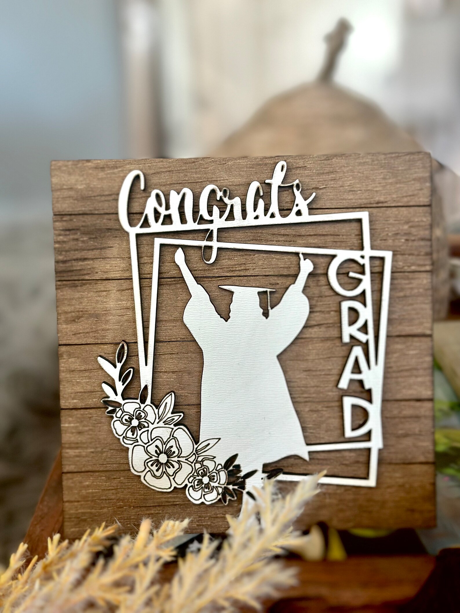 Graduation Tiered Tray Set | Class off 2024 | Boho Rustic Party Decor ...