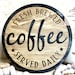 Coffee Bar Sign , Rustic Small Coffee Signs, Round Coffee Signs ...