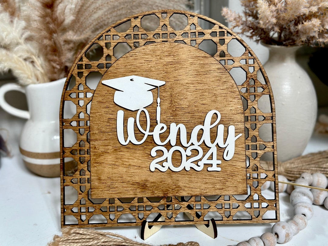 Graduation Custom Name Sign Boho Style Gifts for Her Him Grad ...