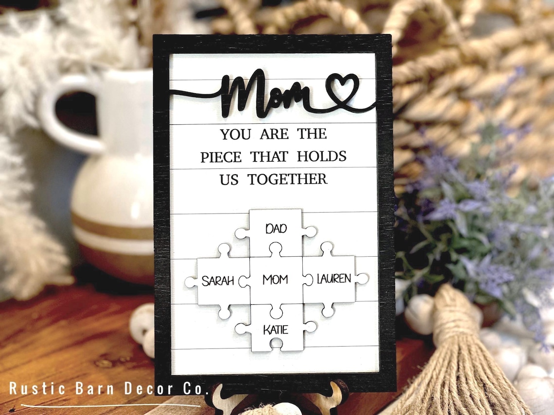 Custom Mothers Day Puzzle Sign | Personalized Gift for Mom | Mom You ...