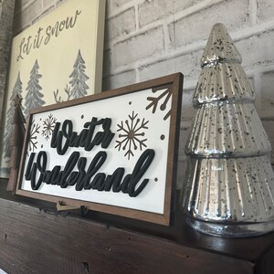 Christmas Decoration | Winter Wonderland Sign | Fireplace Mantle Decor ...