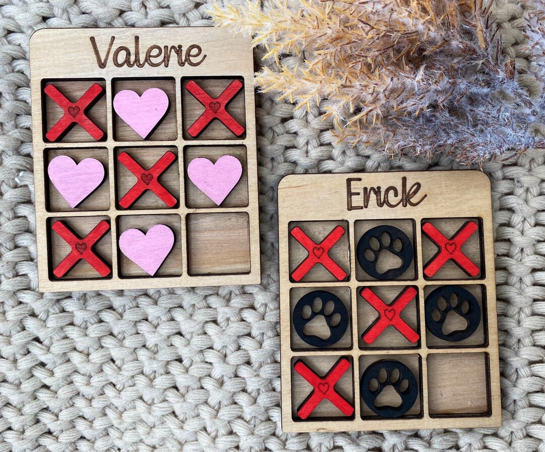 Valentines Day Tic Tac Toe / Kids Valentines Gift /personalized Gift ...
