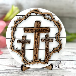 Easter Tiered Tray Decor , Easter Tier Tray , He is Risen, Religious ...