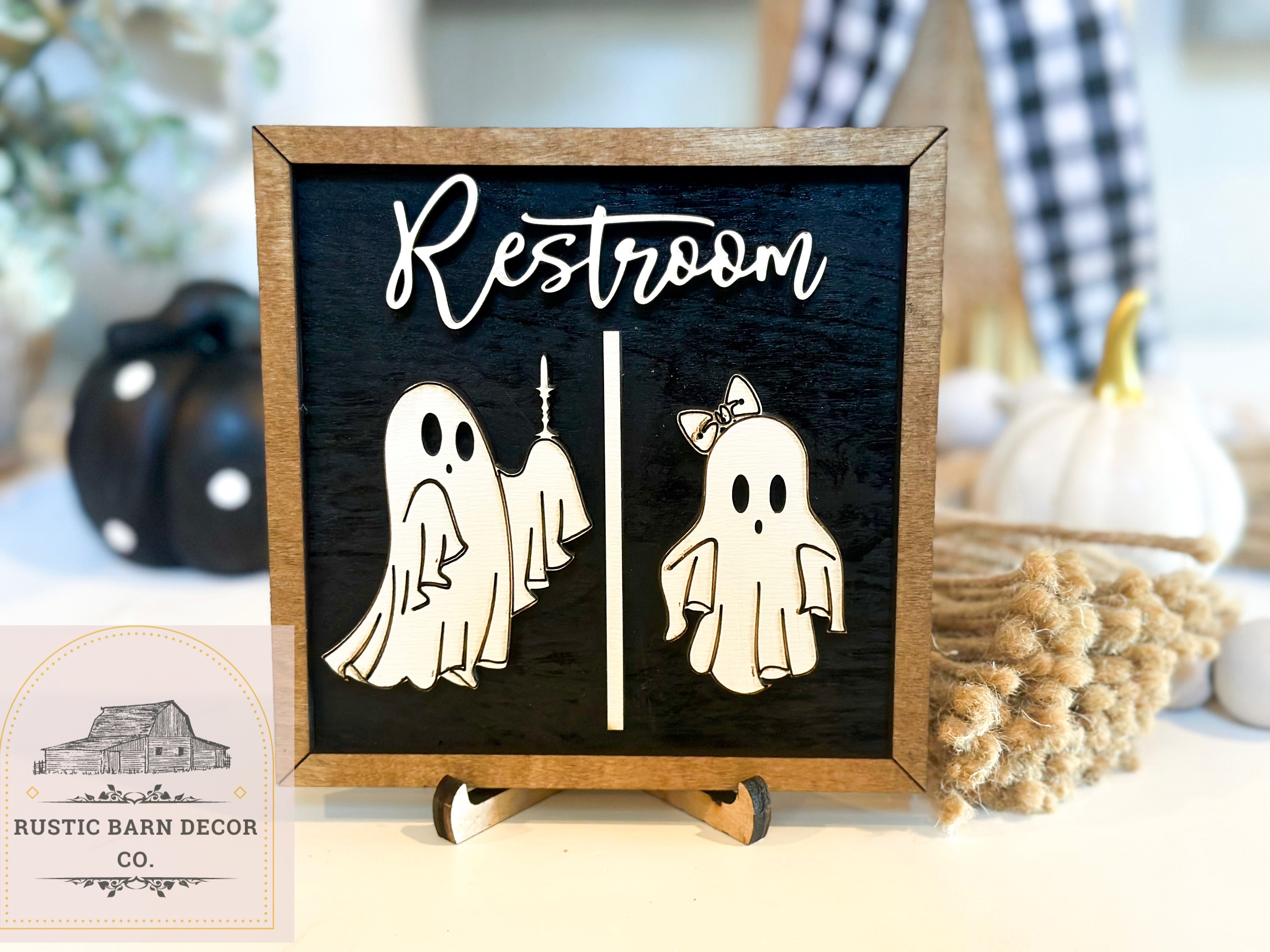 Halloween Bathroom Decor | Restroom Sign Horror | Farmhouse Sign ...