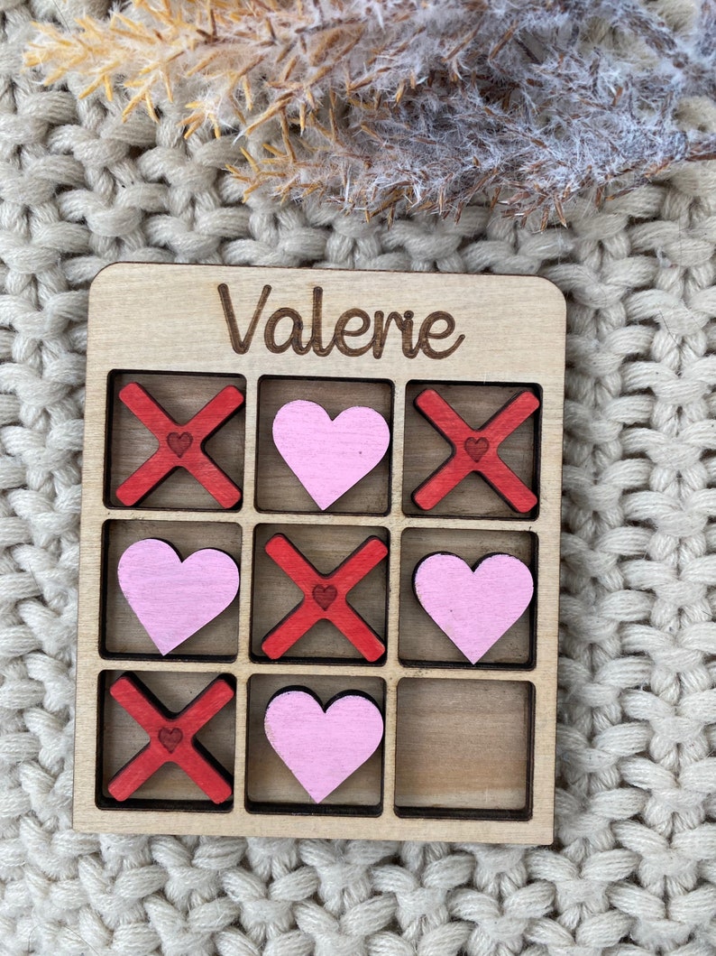 Valentines Day Tic Tac Toe / Kids Valentines Gift - Etsy