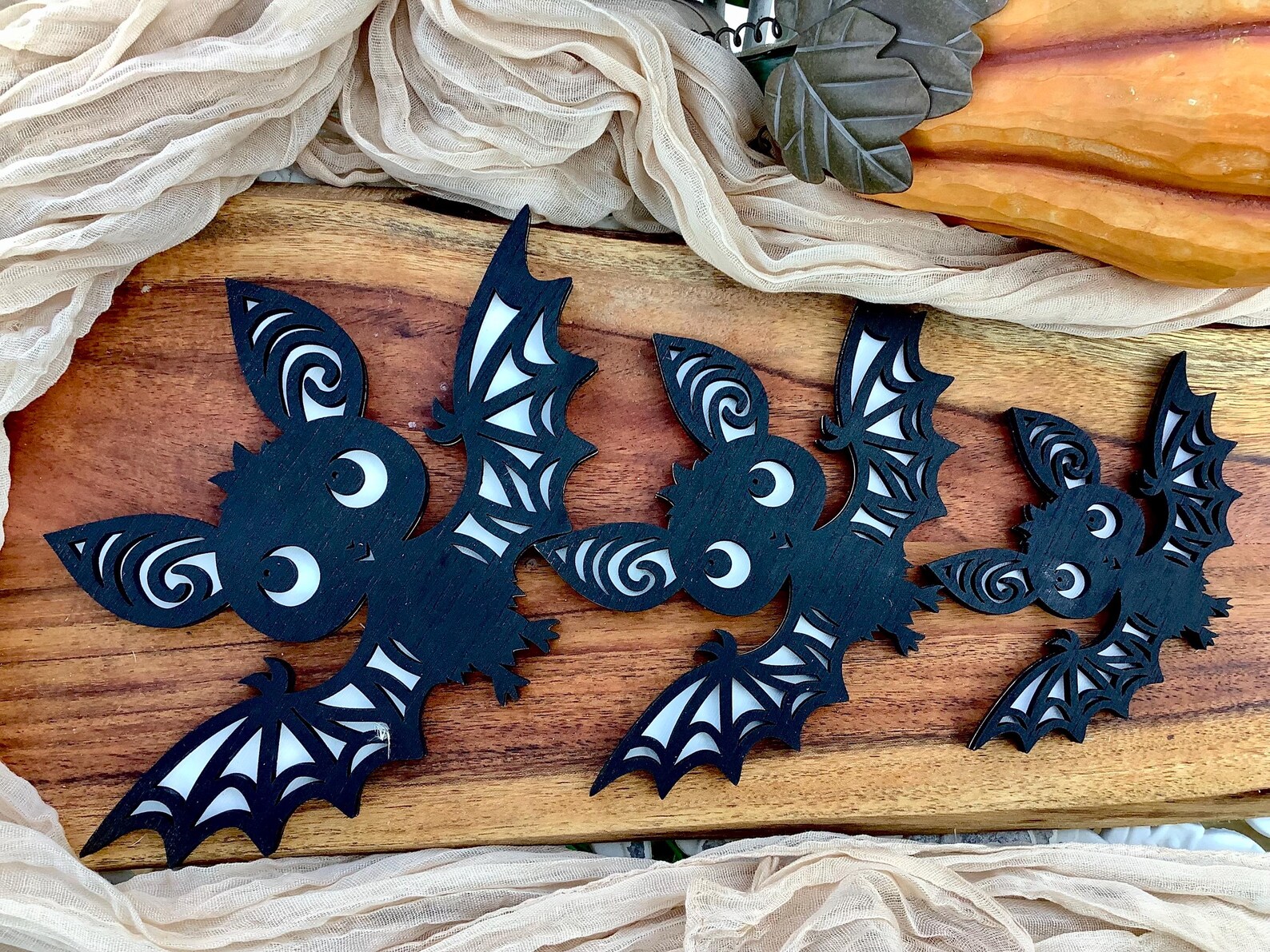 Halloween Bat | Halloween Mini Signs | Tiered Tray Decor | Wooden Sign ...