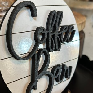 Coffee Bar Sign , Rustic Small Coffee Signs, Round Coffee Signs ...