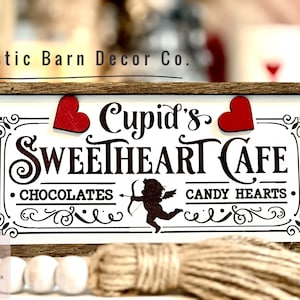 Sweetheart Cafe Valentine's Day Sign | Valentines Day Coffee Bar ...