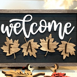 Fall Mantel Shelf Decor Signs , Welcome Fall Frame, but I Think I Love ...