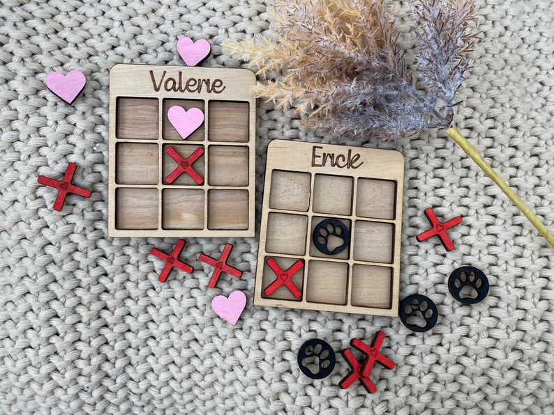 Valentines Day Tic Tac Toe / Kids Valentines Gift - Etsy