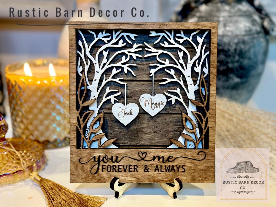 Personalized Wooden Sign With Names, Custom Couples , Anniversary ...