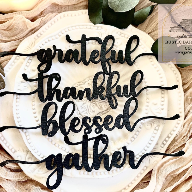 Thankful Plate Decor - Etsy