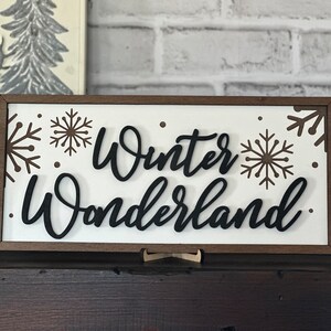 Christmas Decoration | Winter Wonderland Sign | Fireplace Mantle Decor ...