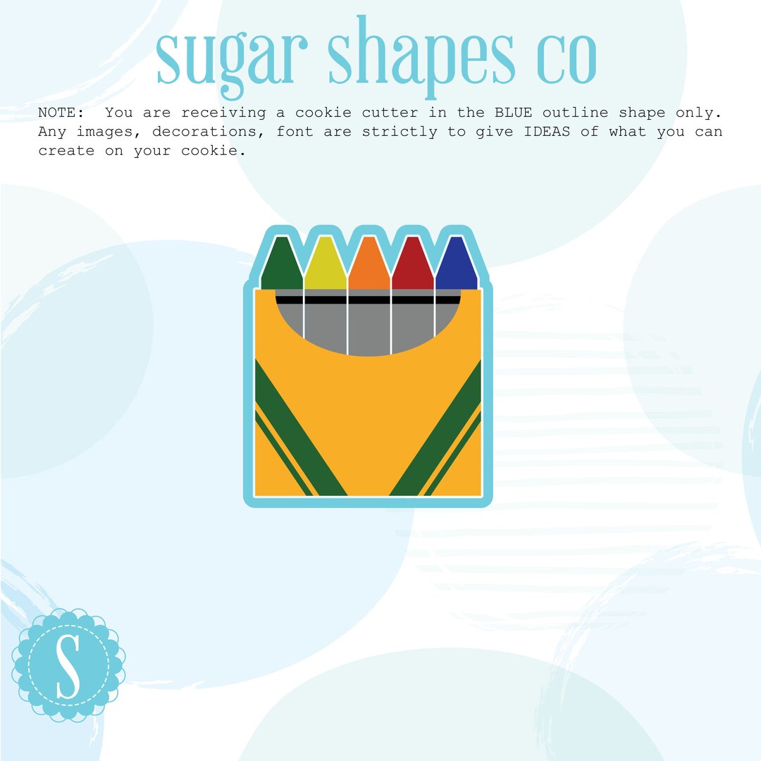 Crayon Box Cookie Cutter School Cookie Cutter Fondant Cutter Polymer ...