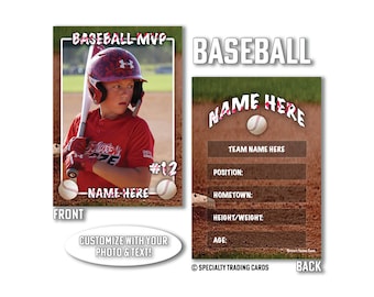 Baseball Trading Card Custom Printed Trading Card Personalized Baseball ...