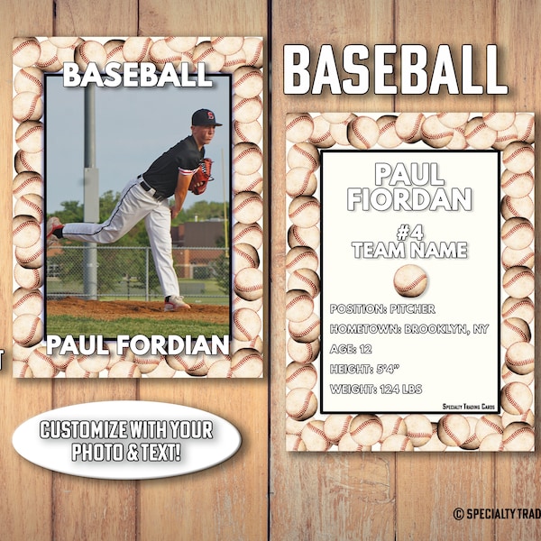 Custom Baseball Card - Etsy