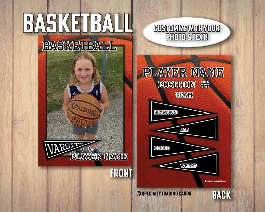 Basketball Trading Card • Custom Printed Trading Card • Personalized ...