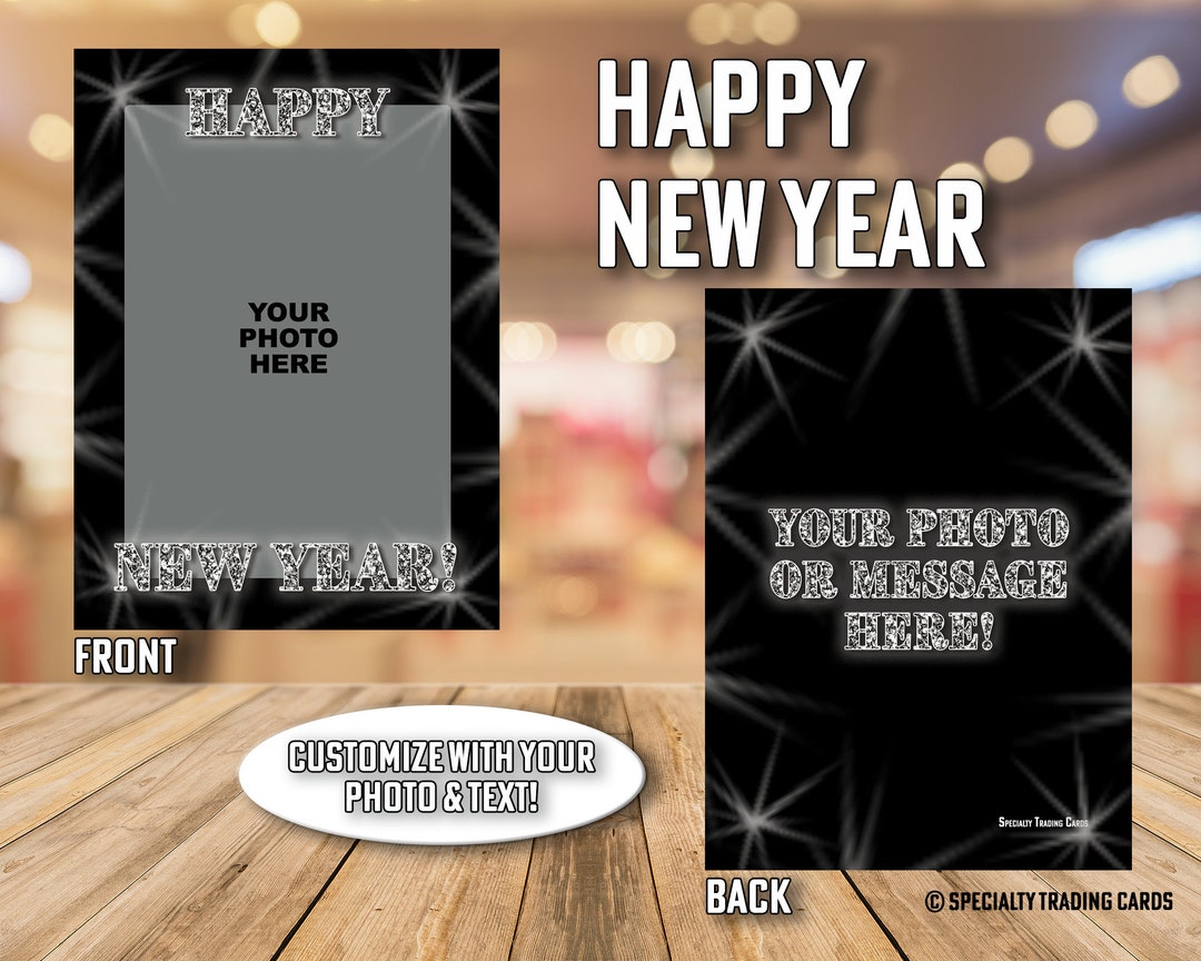 New Year's Trading Card Custom Printed Trading Card Personalized ...