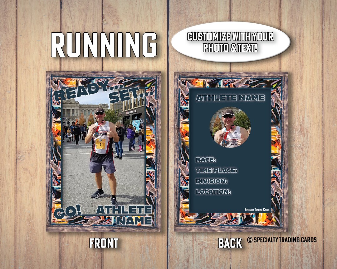Running Trading Card • Custom Printed Trading Card • Personalized ...