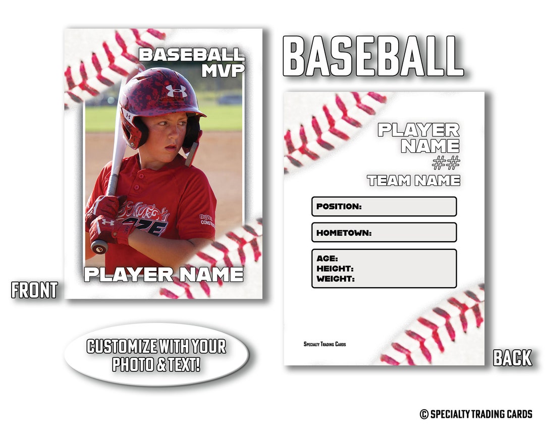 Baseball Trading Card • Custom Printed Trading Card • Personalized ...