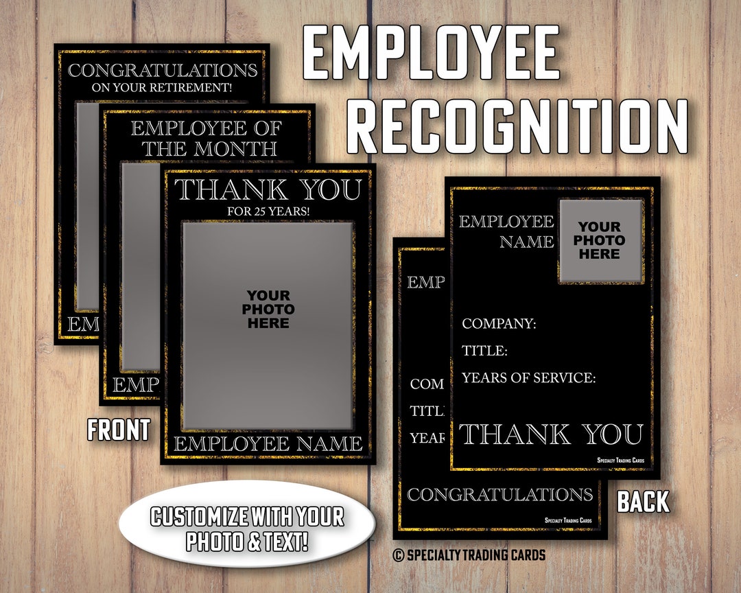 Employee Recognition Trading Card • Custom Printed Trading Card ...