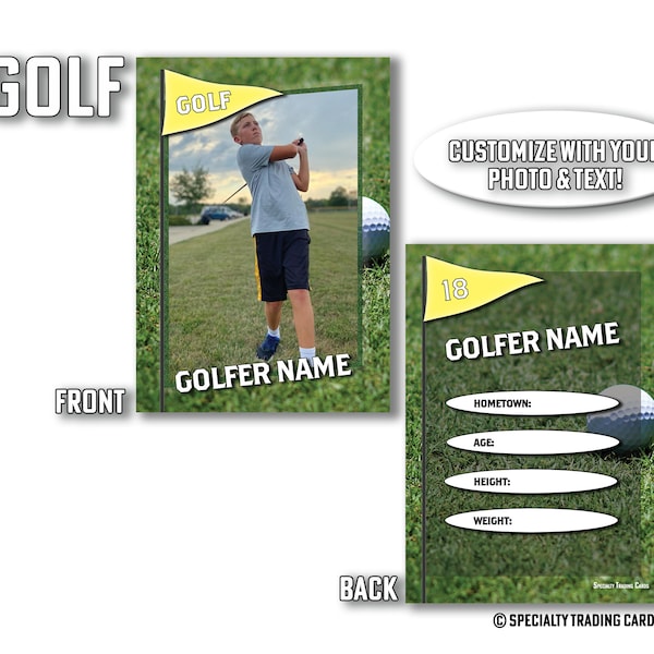 Golf Trading Card - Etsy