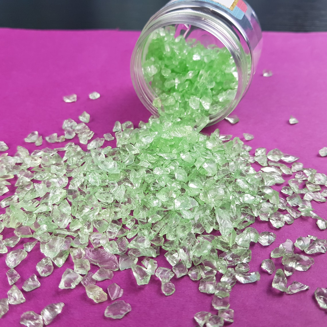 Coloured Crushed Glass Resin Art Table Decorations | Etsy