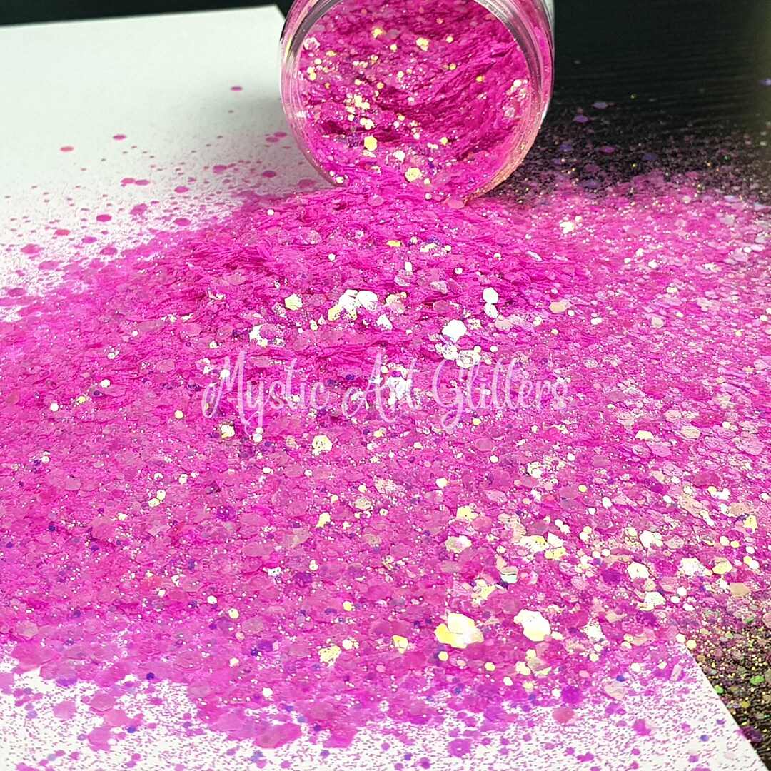 Glitter Mix - Tickled Pink | Mixed Size | Resin Art | Festival Fun ...