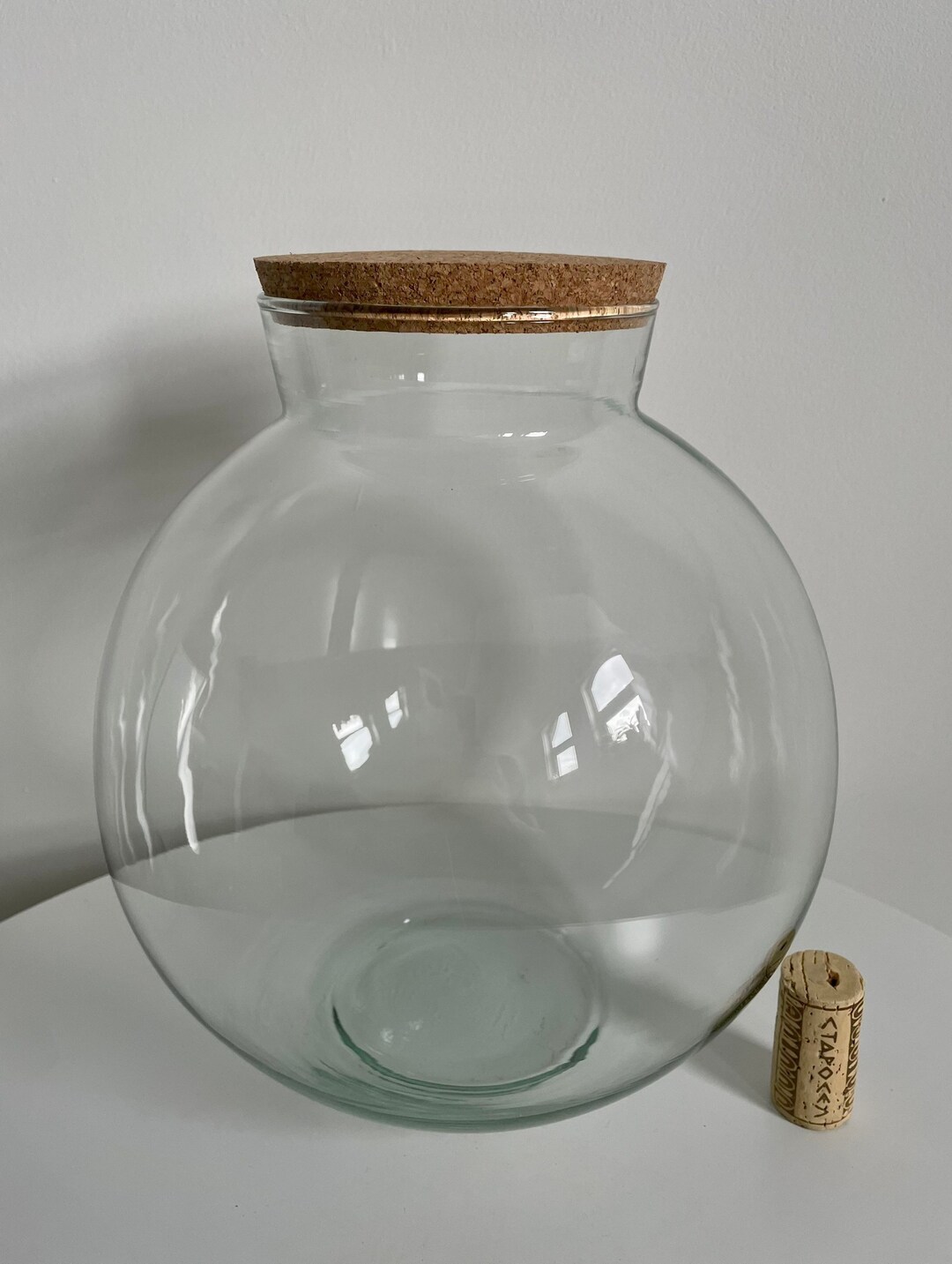 Handmade FISH BOWL Glass Terrarium Jar With or Without Cork Forrest in ...
