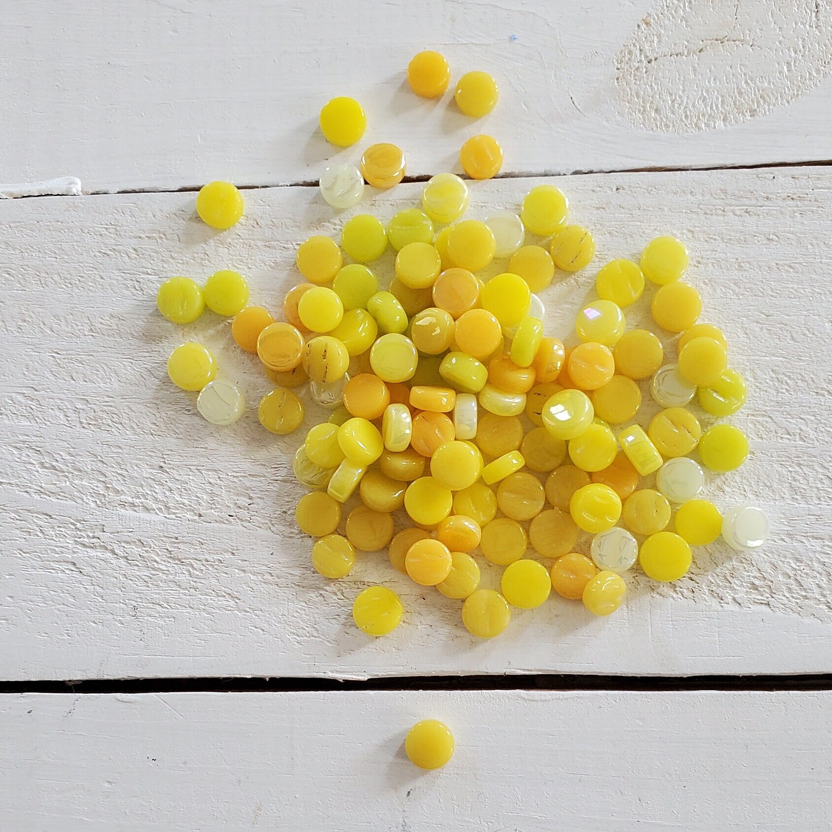 100 Mini Mosaic Tile Dots 8mm, Mix Colors, Small Round Tiles, Round ...