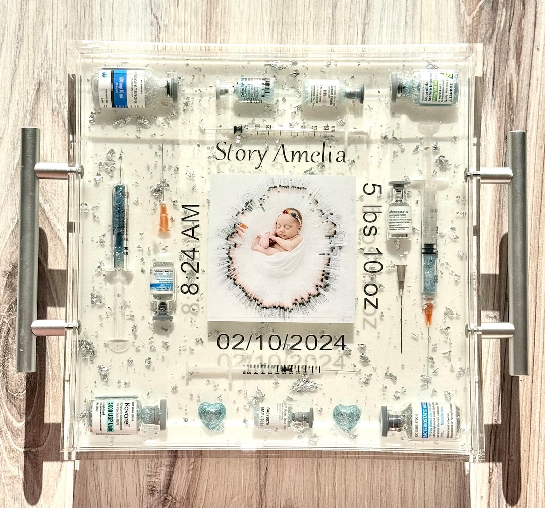 IVF Art, Baby Girl, Fertility Tray, in Vitro, Sonogram Picture, Newborn ...