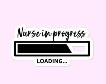 Nursing Student Degree Loading Sticker - Etsy