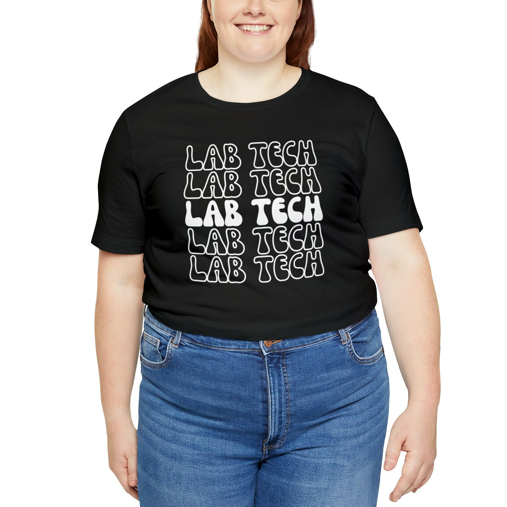 Lab Tech, Bubble Letters, Laboratory Unisex Jersey Short Sleeve Tee - Etsy