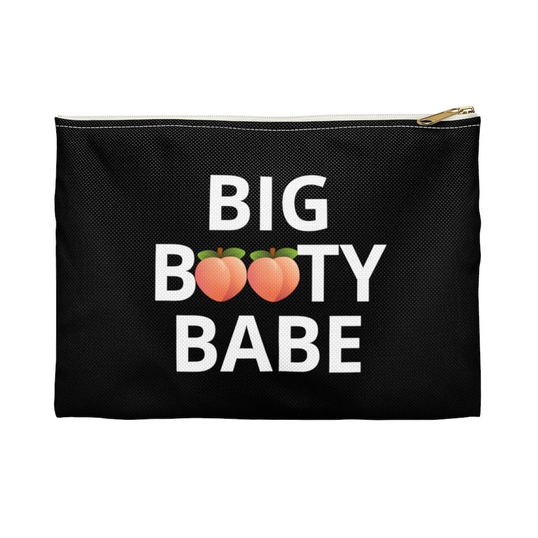 Big Booty Babe Peach Black Accessory Pouch - Etsy