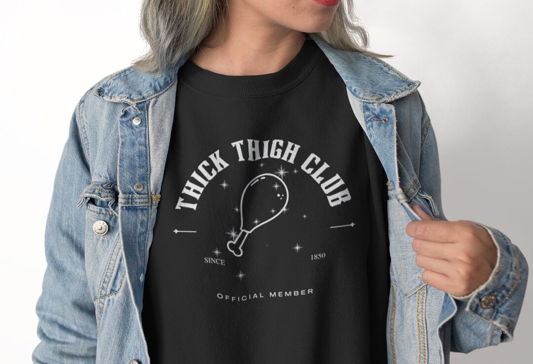 Thick Thigh Club Sparkly Official Member Unisex Crewneck Sweatshirt - Etsy