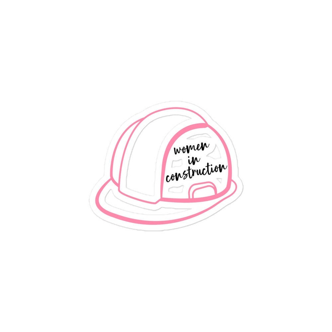 Women in Construction Pink Hardhat Bubble-free Stickers - Etsy