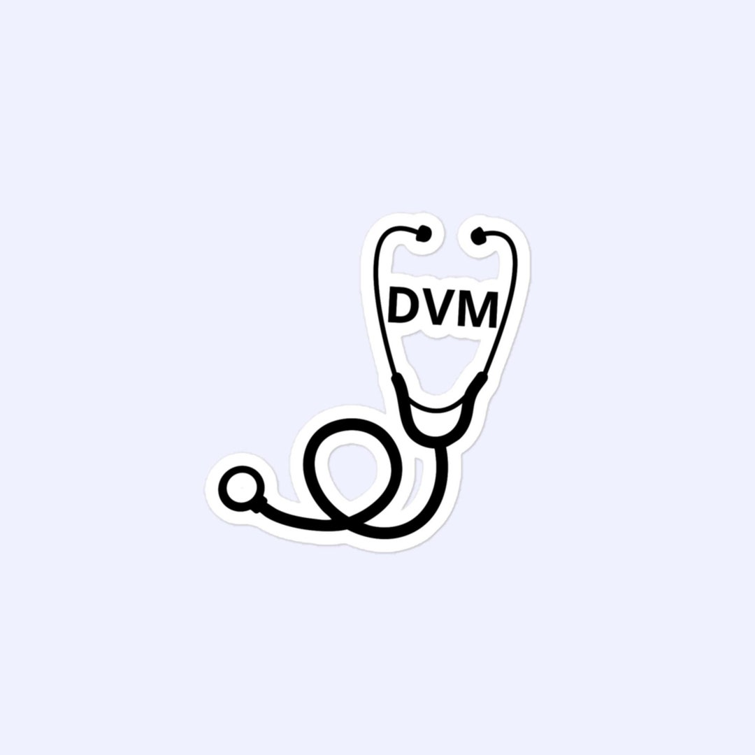 DVM Stethoscope Sticker, Doctor of Veterinary Medicine, Veterinarian ...