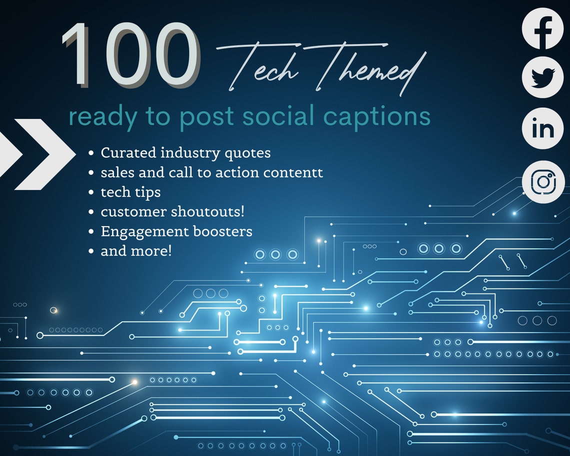 100 Posts for Technology, Website, IT, Social Media, and All Tech-based ...