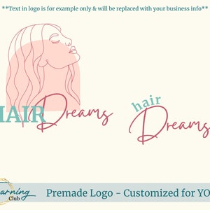 Hair Branding Set, 3 Logo Designs + Brand Board, Color Palette & Font ...