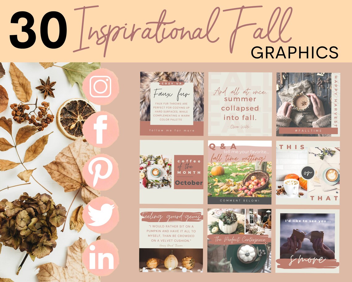 30 Inspirational Fall Graphics Done for You! Get Those Autumn Vibes ...
