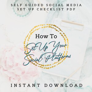Self Guided Social Media Set-up Checklist | Set up Your Facebook ...