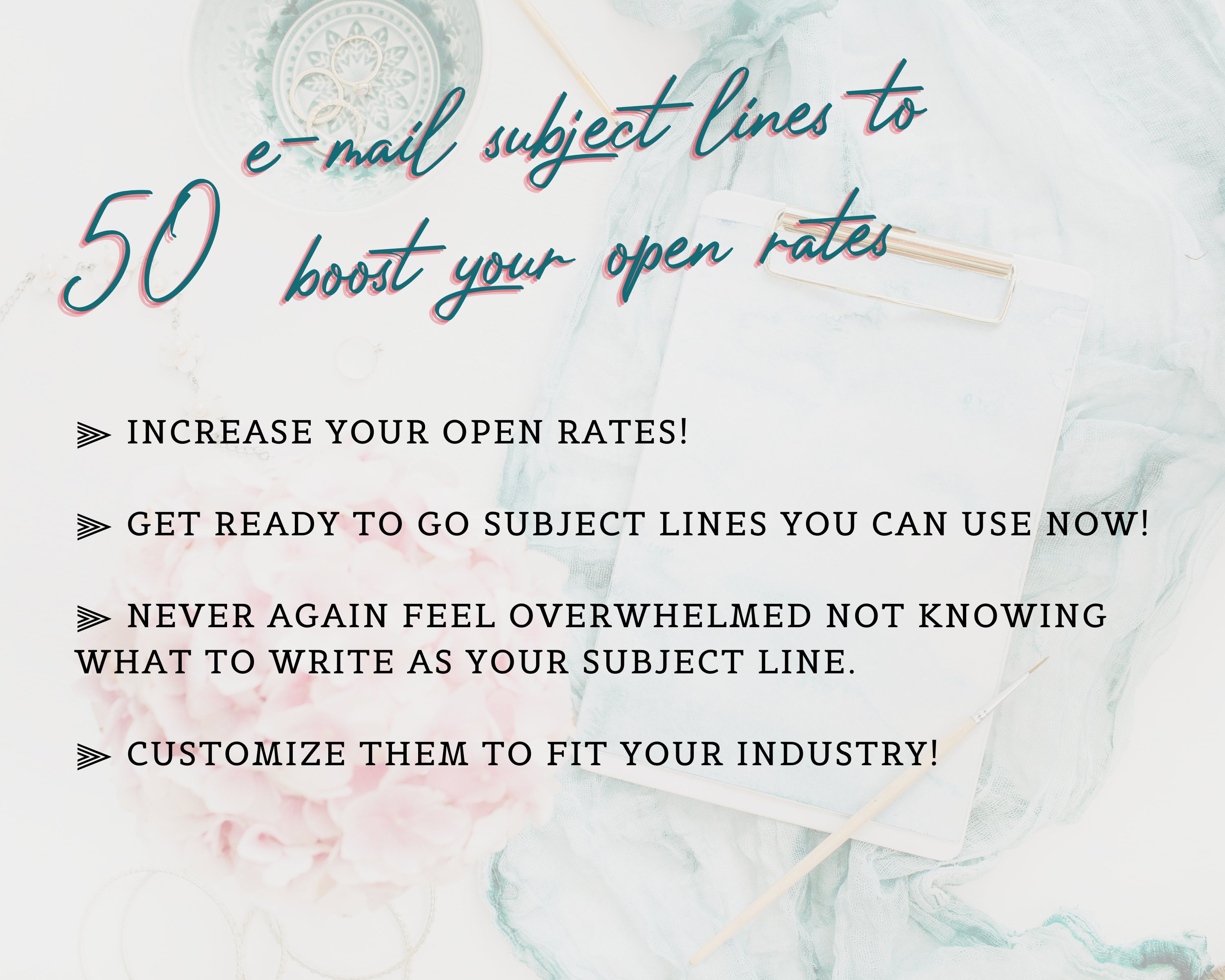 50 Editable Email Subject Lines to Boost Your Open Rates, Great for ...