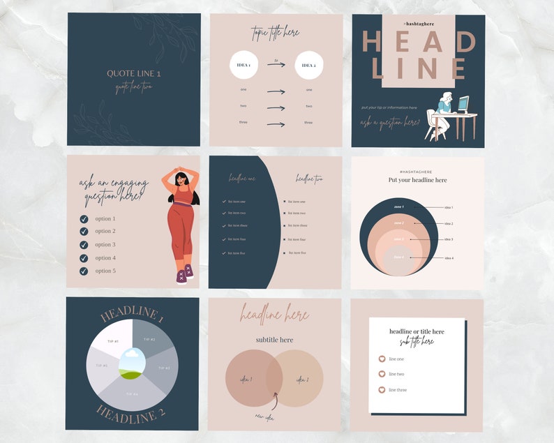 15 Growth Mindset Editable Canva Templates Optimized for Instagram ...